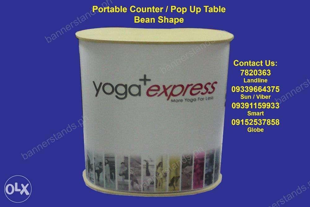 Collapsible Table Pop Up Desk Portable Promotional Booth Promo Counter ...