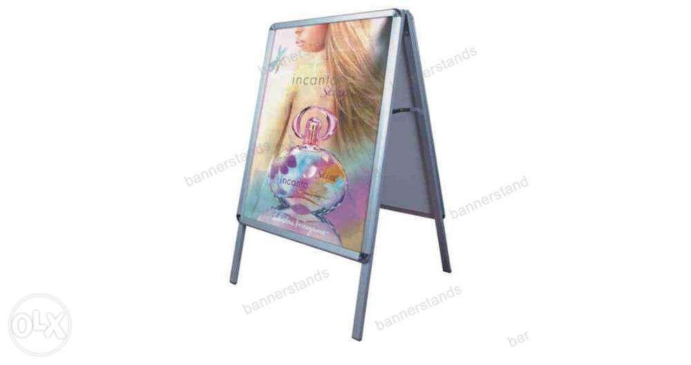 A Frame Sidewalk Stand Outdoor Poster Sign Tarpaulin Tarp Display ...