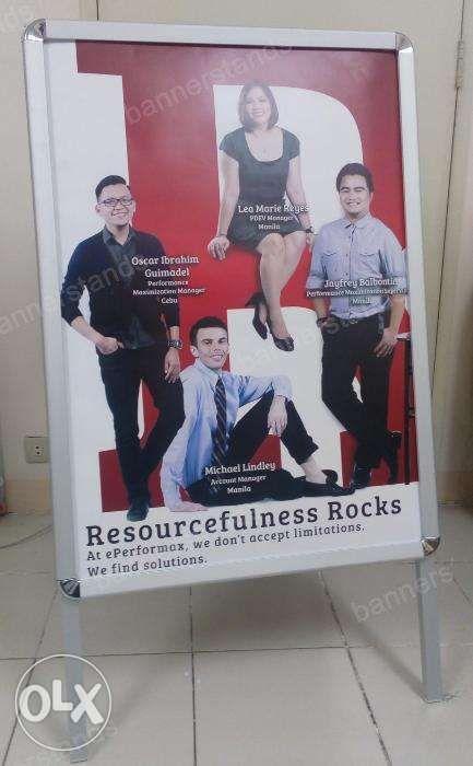 A Frame Sidewalk Stand Outdoor Poster Sign Tarpaulin Tarp Display ...