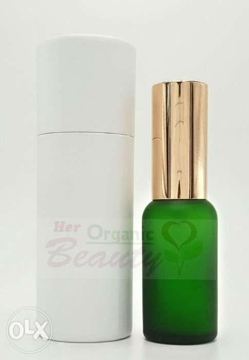 GREEN Spray Mist Frosted Glass Bottles with Gold Caps, Beauty ...