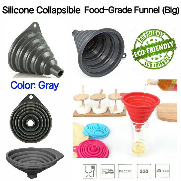 Silicone Collapsible Food-Grade Funnel (Big), Furniture & Home Living ...