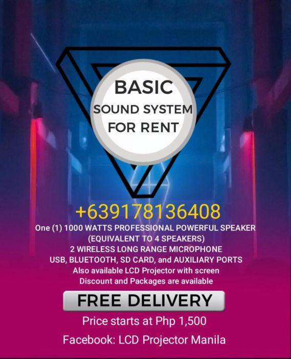 FREE DELIVERY basic sound system for hire speaker rent sounds mic host ...