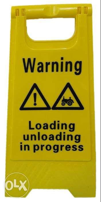 Meisons floor sign WARNING loading unloading in progress, Commercial ...