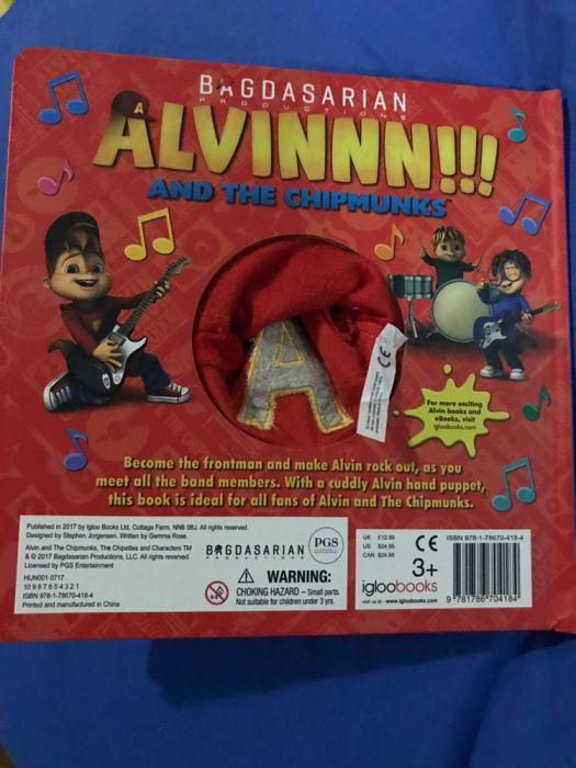 Alvin and the Chipmunks Hard book with hand puppet for kids, Hobbies ...