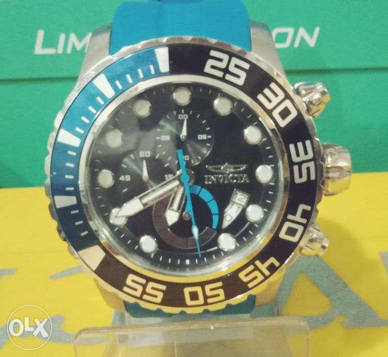 Invicta 19882 Mens Pro Diver Manta Ray Silicone Strap Watch Blue, Men's ...
