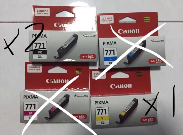 Canon Pixma Ink cartridge 771 XL series (black/blue/red/yellow ...