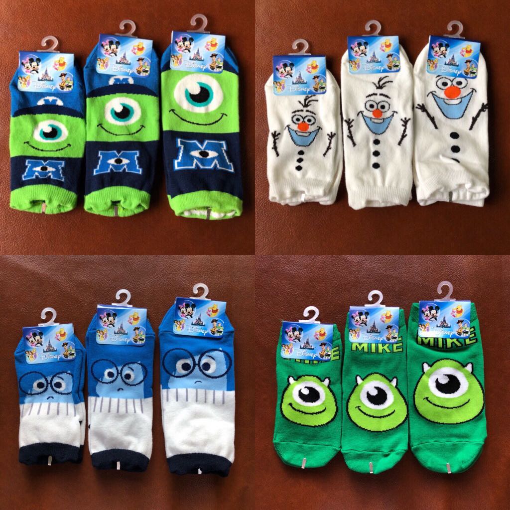 Disney Character Socks, Babies & Kids, Babies & Kids Fashion on Carousell