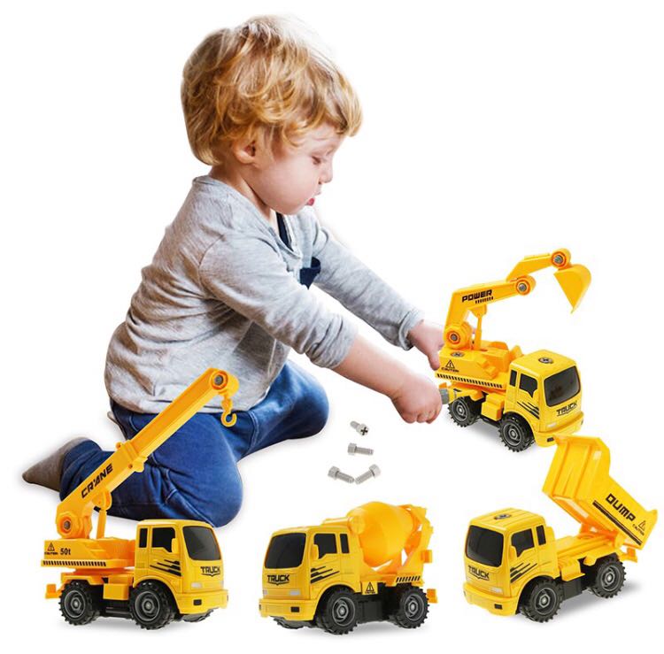Educational Disassembly assembly building friction toy excavator ...