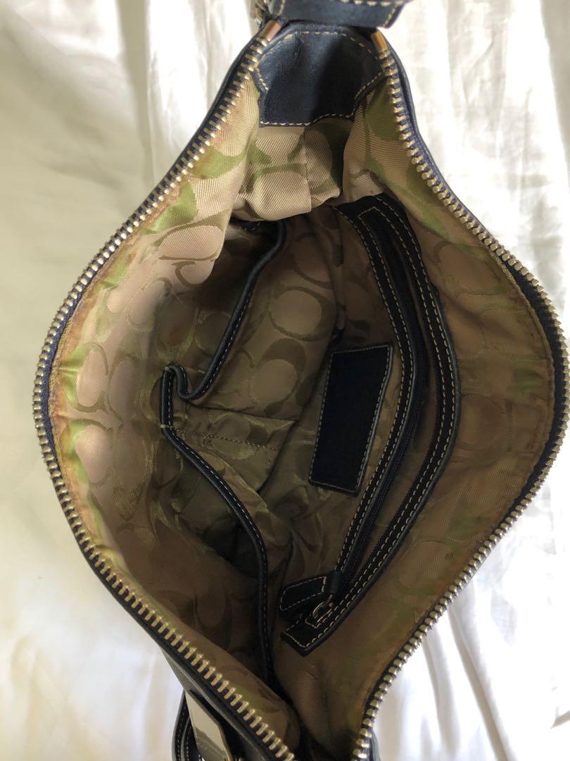 Coach 9325 Signature Leather Hobo, Women's Fashion, Bags & Wallets ...