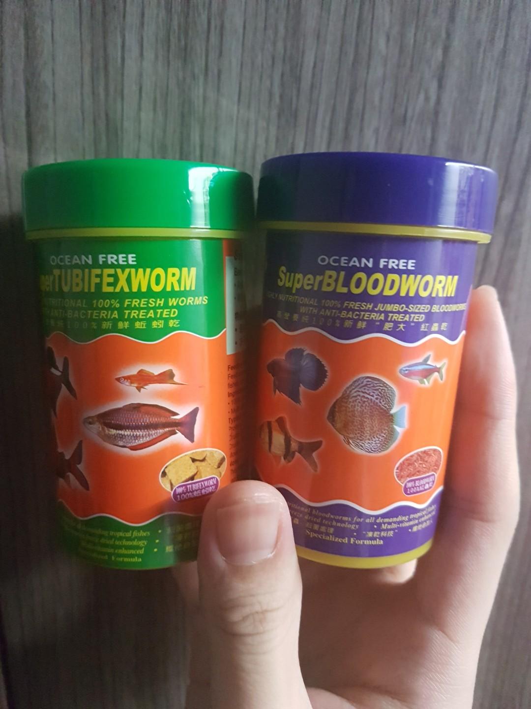Ocean free SuperTubifexworm and SuperBloodworm, Pet Supplies, Homes ...