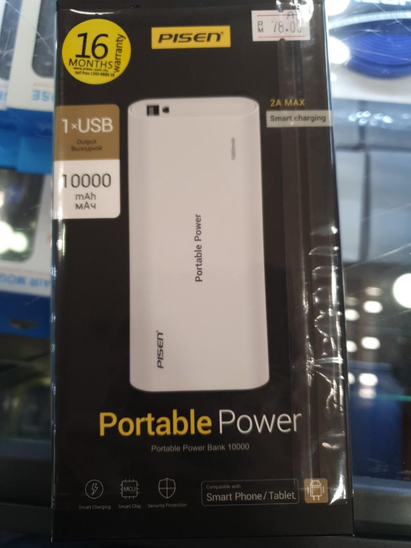 Original PISEN Powerbank 10000mAh, Mobile Phones & Gadgets, Mobile ...