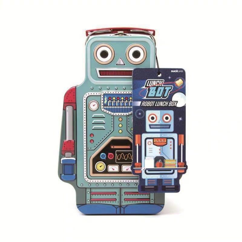 PO Robot Tin Lunch Box Lunch Bot, Furniture & Home Living, Kitchenware ...