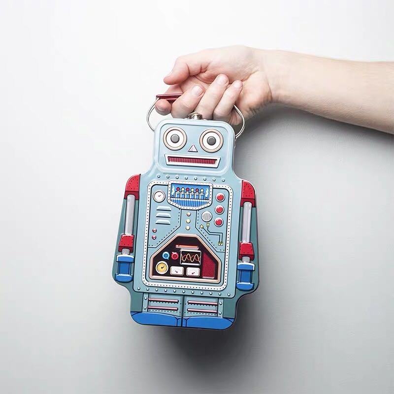 PO Robot Tin Lunch Box Lunch Bot, Furniture & Home Living, Kitchenware ...