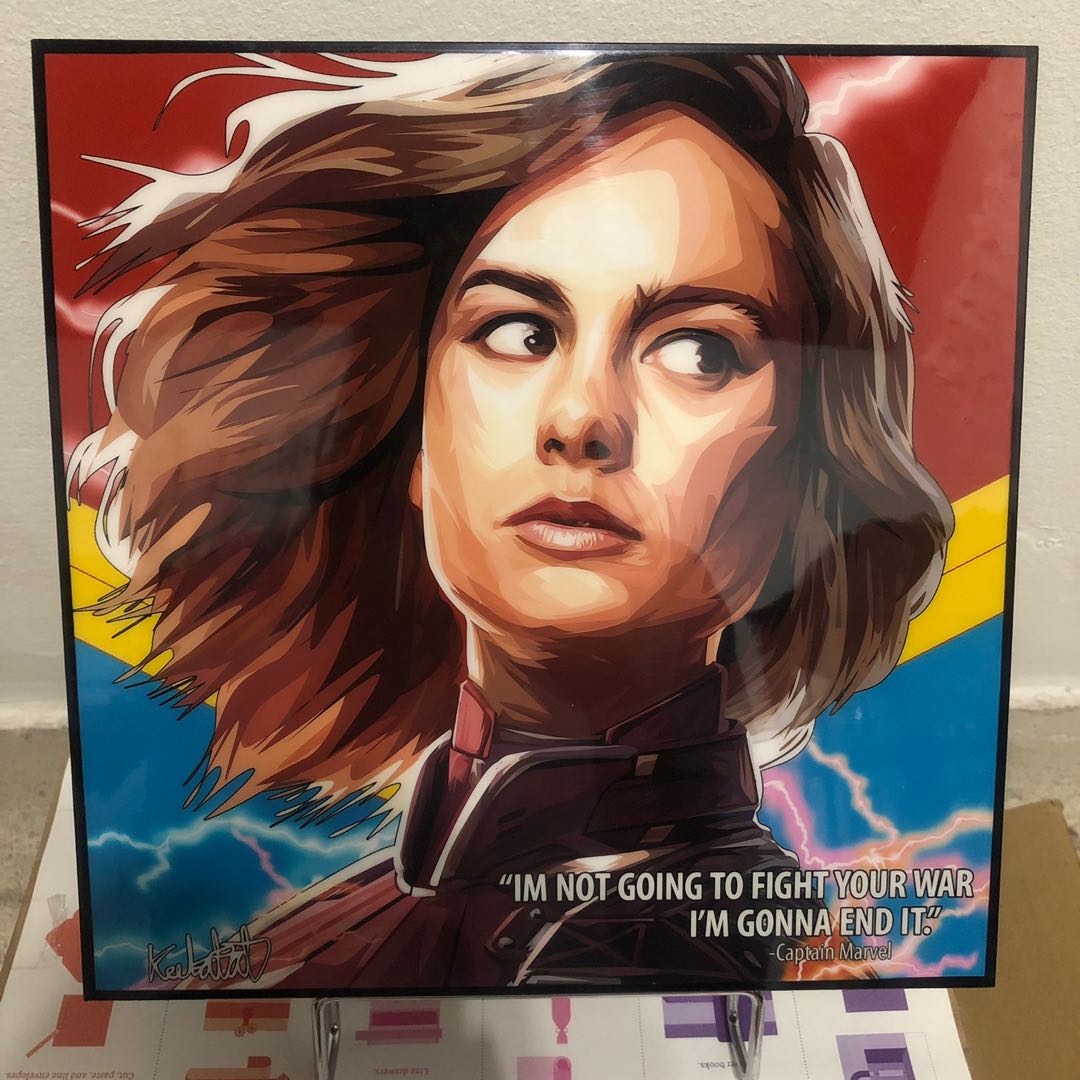 Pop Art Captain Marvel [frame 10x10], Furniture & Home Living, Home ...