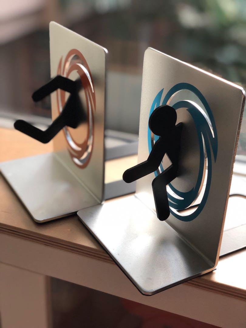 Portal 2 Bookends by Valve (Metal Original), Video Gaming, Video Game ...