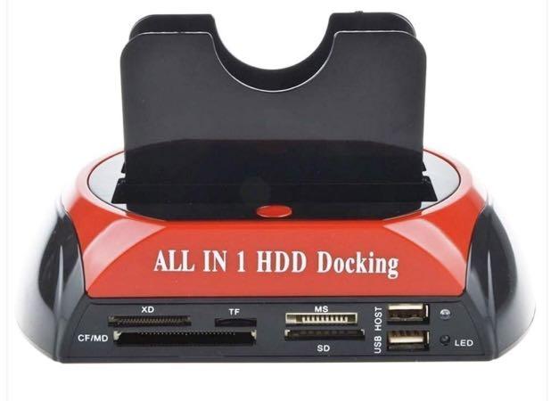 Tekit All in 1 HDD Docking,2.5''/3.5'' SATA Multi-Function HDD Docking Station SATA Hard Disk ...