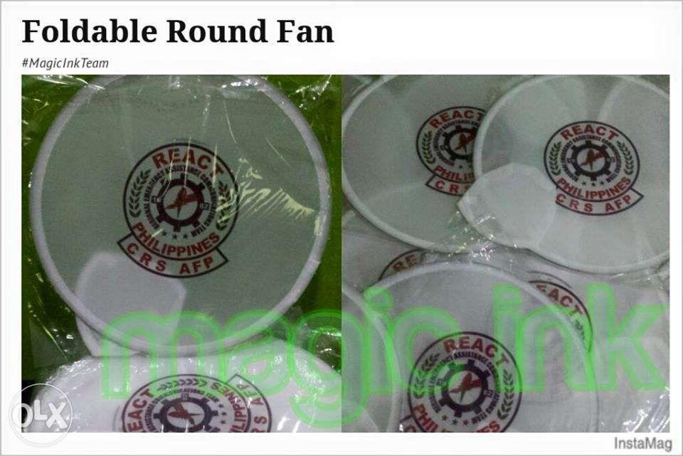 RUSH Foldable Fan Round with Print Silkscreen and Sublimation, Hobbies ...