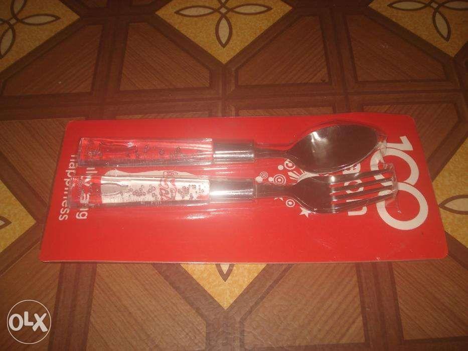 CocaCola Coke spoon and fork 100th Anniversary edition, Hobbies & Toys ...