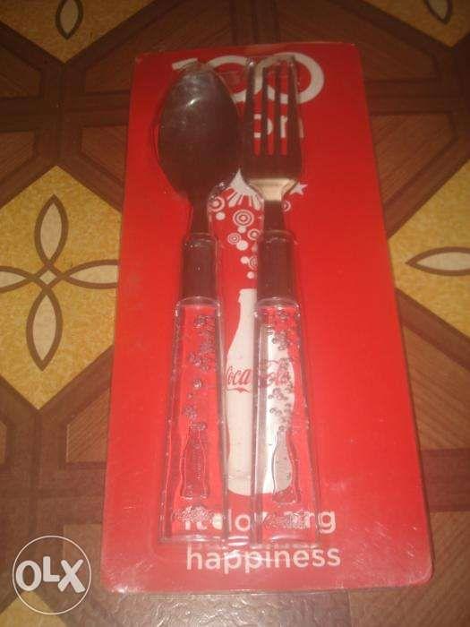 CocaCola Coke spoon and fork 100th Anniversary edition, Hobbies & Toys ...