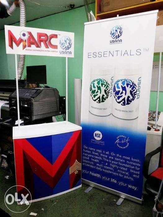Portable Collapsible PVC Booth with Sticker Print, Furniture & Home ...
