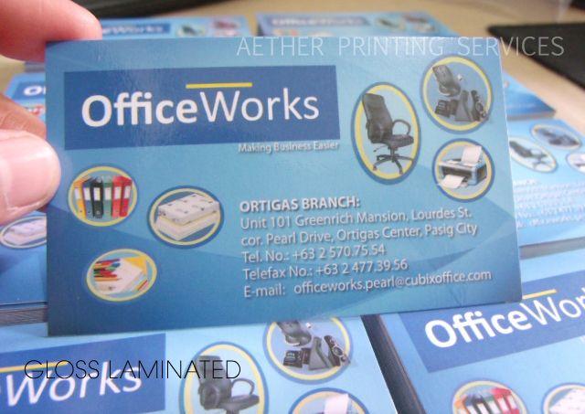 Matte and Glossy Laminated Calling cards or Business Cards, Hobbies ...