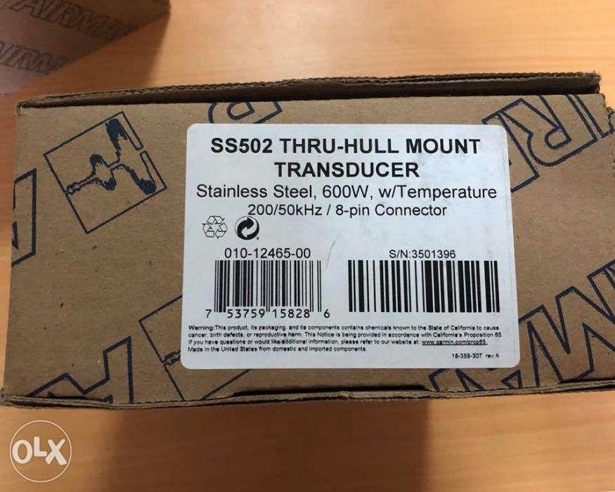 Garmin SS502 Stainless Steel Thru Hull transducer, Sports Equipment ...