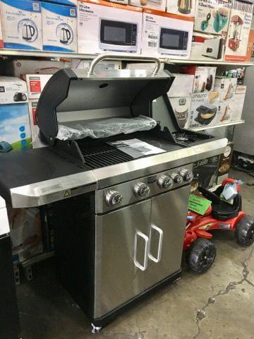 Coolabah 4 Burner Stainless BBQ LPG Grill w Side Burner Stove ...