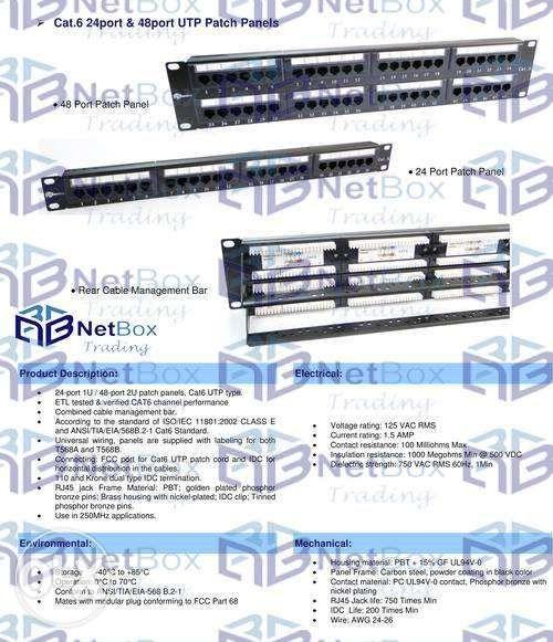 CAT6 UTP Cable Media Converter Faceplate Patch panel Fiber cable IO ...