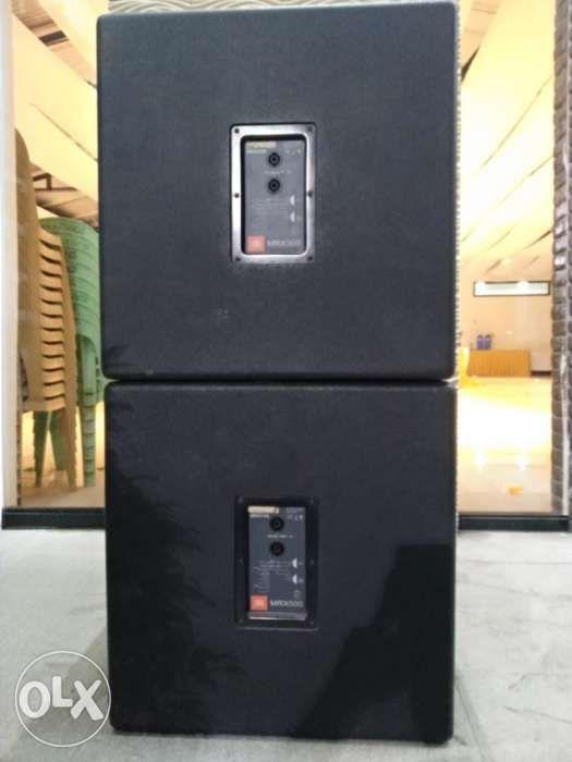 pair JBL MRX USA size 18 passive subwoofer speaker sound system, Audio ...