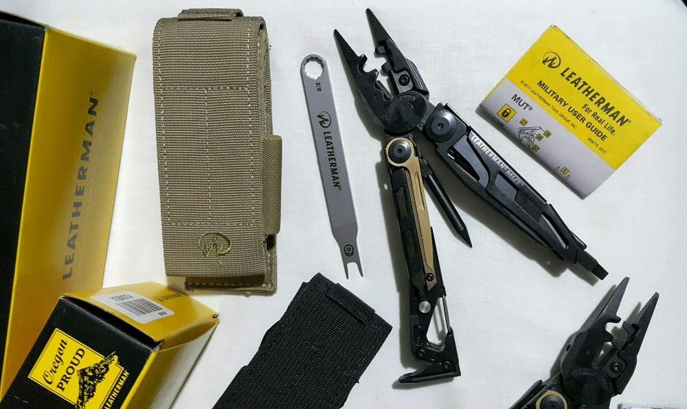 Leatherman Mut EOD with Brown Sheath US Made EDC Gerber Kershaw Kizer ...