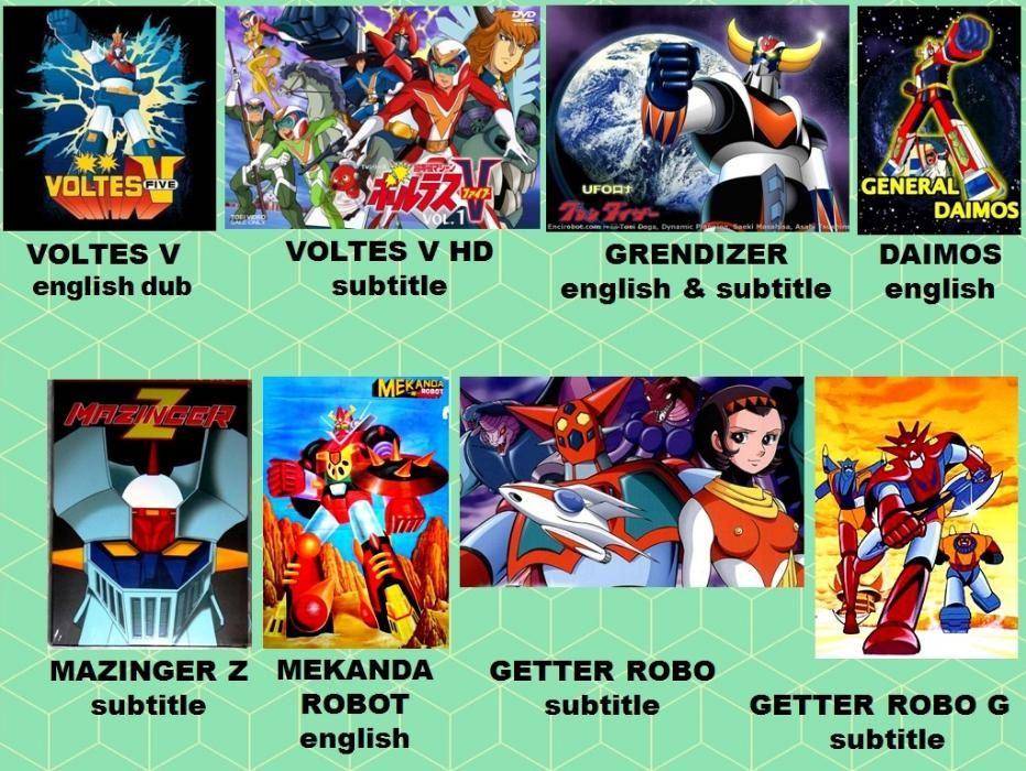 Anime DVD Collection For Sale Voltes V Mazinger Daimos Bioman Shaider ...