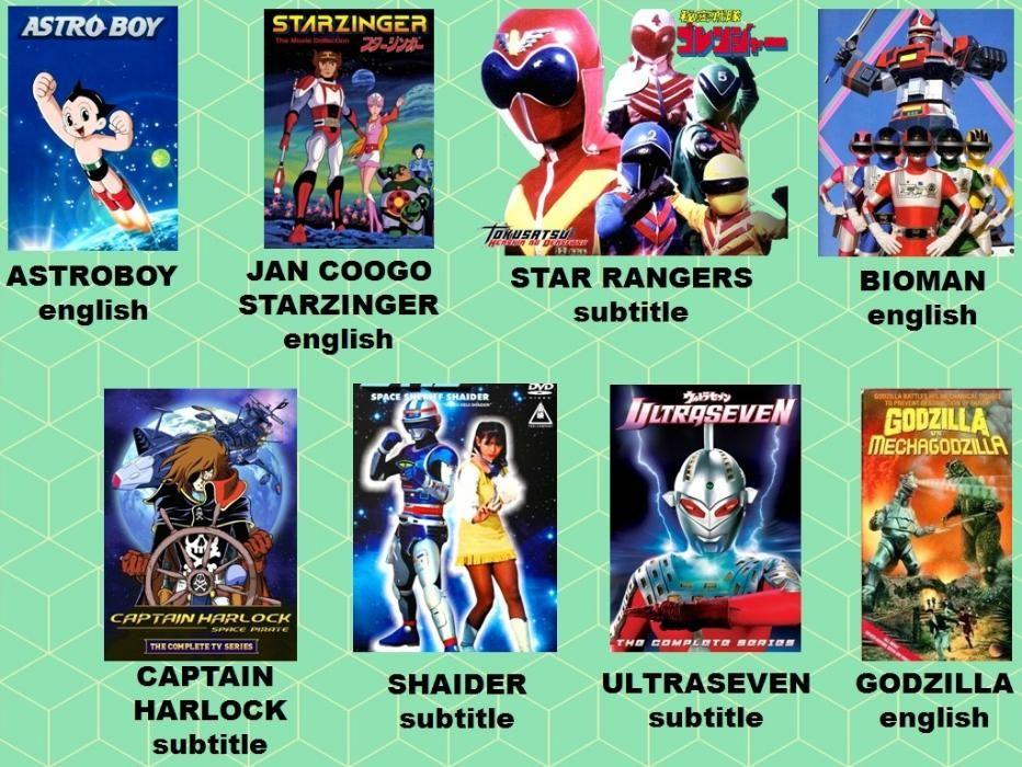 Anime DVD Collection For Sale Voltes V Mazinger Daimos Bioman Shaider ...