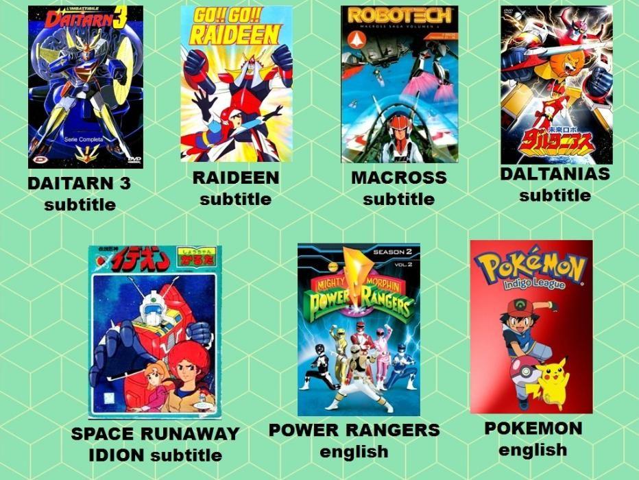 Anime DVD Collection For Sale Voltes V Mazinger Daimos Bioman Shaider ...
