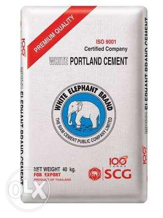 Elephant white cement 40kg, Furniture & Home Living, Home Improvement ...