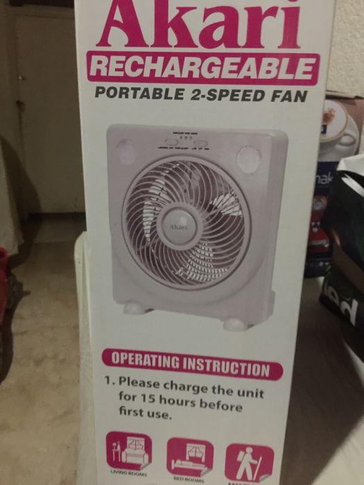akari rechargeable portable 2 speed fan, Furniture & Home Living ...