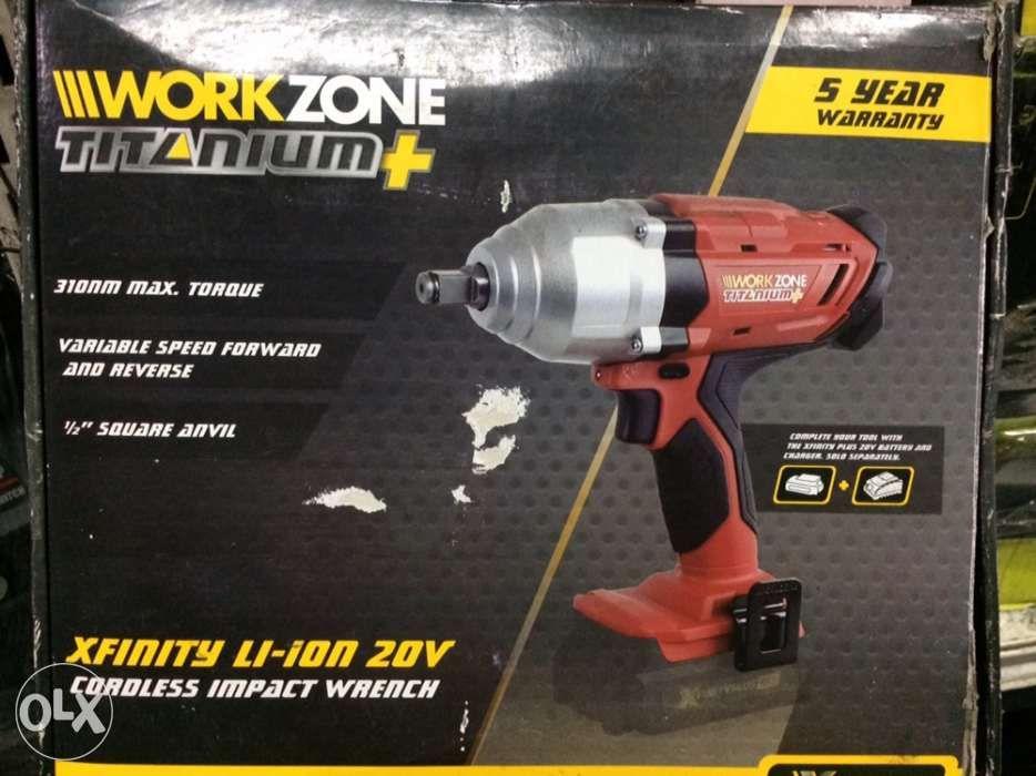 Cordless Impact Wrench Workzone Titanium 20V, Commercial & Industrial ...