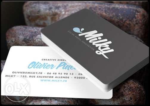 Matte Laminated Calling Cards Glossy Business Round Cornering Corners ...