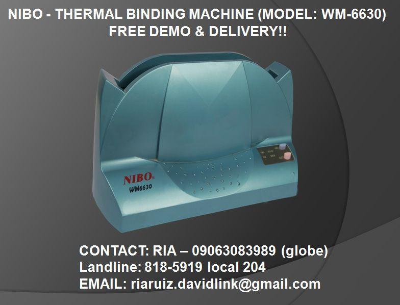 Wire binder_plastic binder_thermal binding machine_Nibo brand ...
