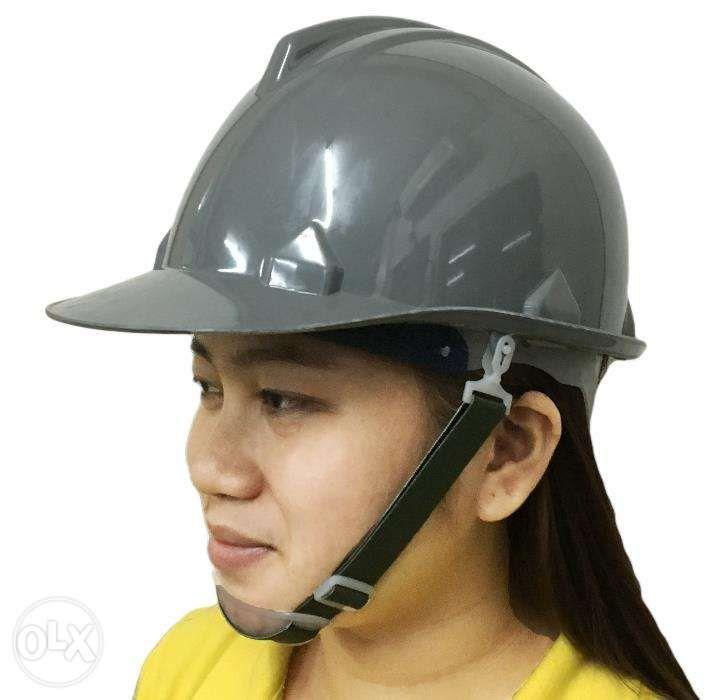 Gray color hard hat safety helmet ABS complete set, Commercial ...