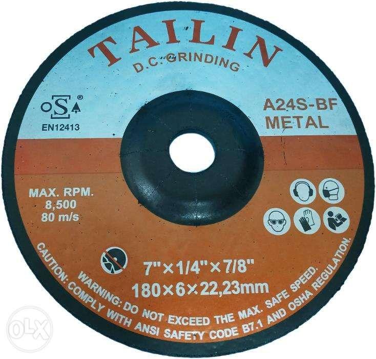 Tailin grinding disc 7 inches x 6mm x 7I8 inches for metal, Commercial ...