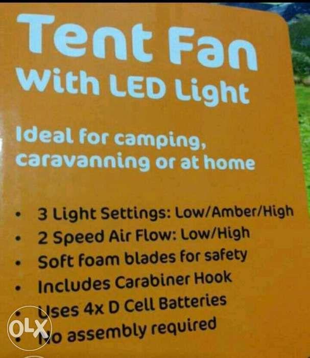 Adventuridge Camping Camp Tent Electric Battery Fan Light Flashlight ...