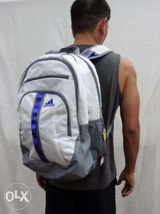 Adidas Backpack Prime II Neo White Grey Bold Blue NewUSA, Men's Fashion ...