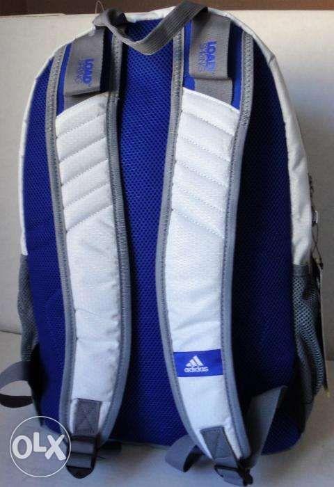 Adidas Backpack Prime II Neo White Grey Bold Blue NewUSA, Men's Fashion ...