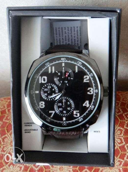 Mossimo Watch Mens Big Face Leather Strap FMDMO131 Steel Strap FMDMO109 ...