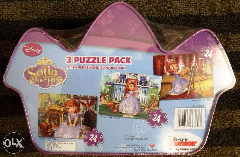 Disney Sofia The First 3Pack Puzzle In A Tin Box NewUSA, Babies & Kids ...