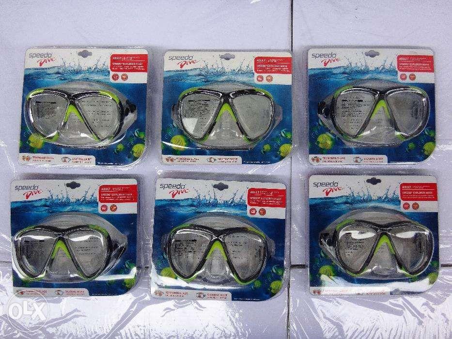 Speedo Dive Swim Mask Adult Explorer White Black Yellow NewUSA, Sports ...