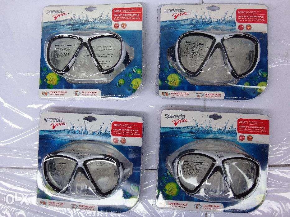 Speedo Dive Swim Mask Adult Explorer White Black Yellow NewUSA, Sports ...