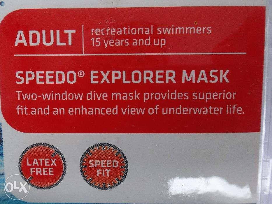 Speedo Dive Swim Mask Adult Explorer White Black Yellow NewUSA, Sports ...