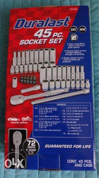 Duralast 45 Piece Socket Set 70042 NewUSA, Furniture & Home Living ...