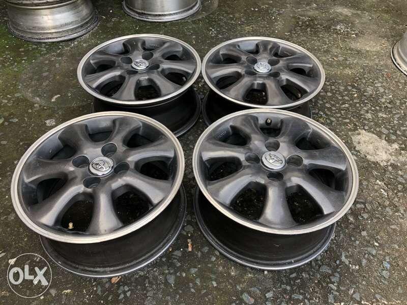 4pcs 14 Altis magwheels used 4Holes pcd 100, Car Parts & Accessories ...